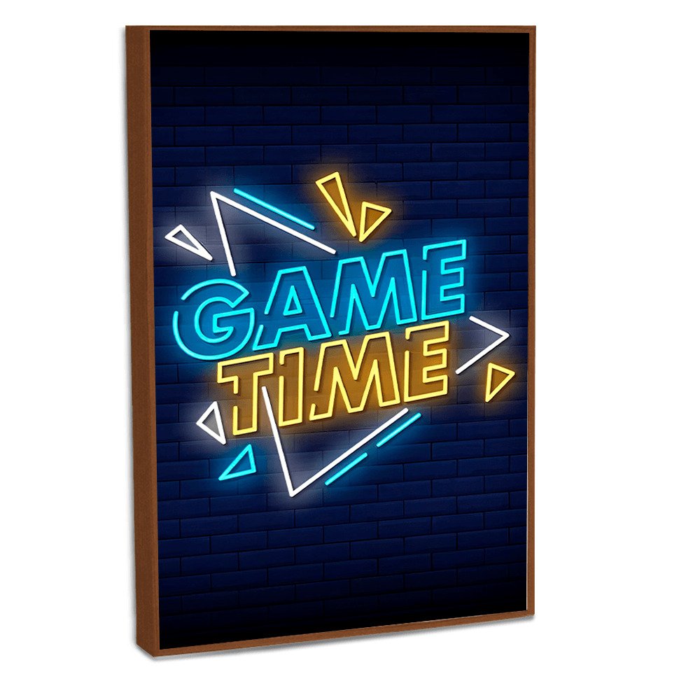 Quadro Decorativo Game Time com Moldura Filete | MadeiraMadeira