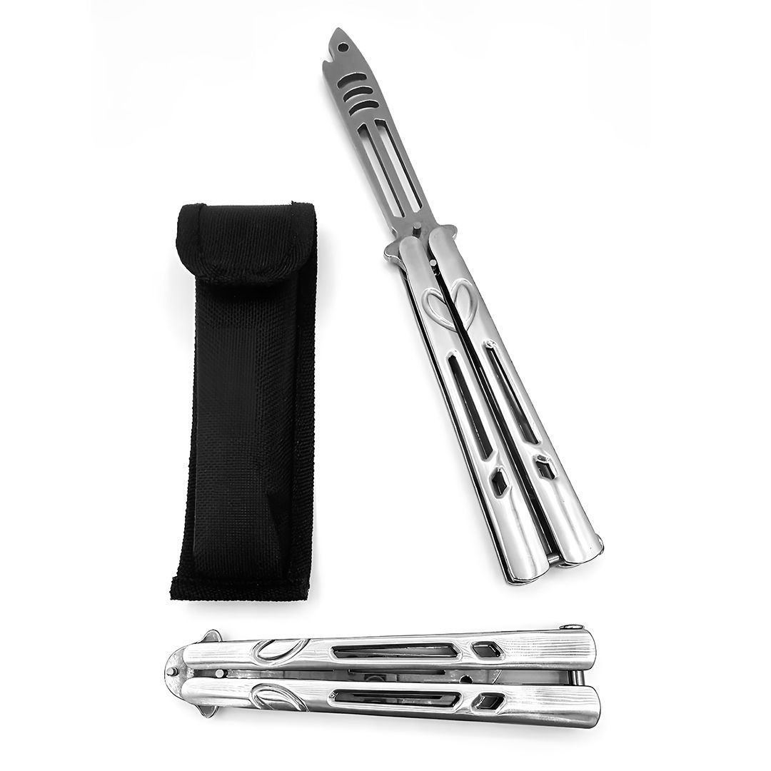 Canivete Bsl-1 Manobras Prateado Butterfly Shark sem Corte | MadeiraMadeira