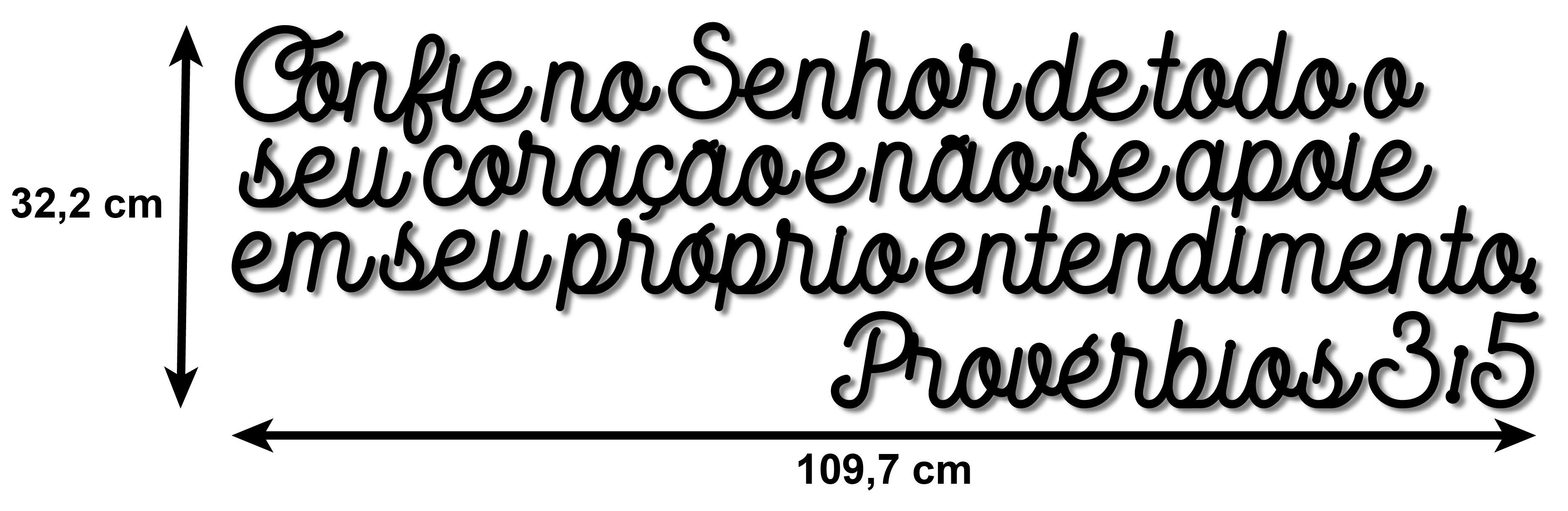 Versículo Bíblico Provérbios 3:5 em MDF 6mm Vazado | MadeiraMadeira