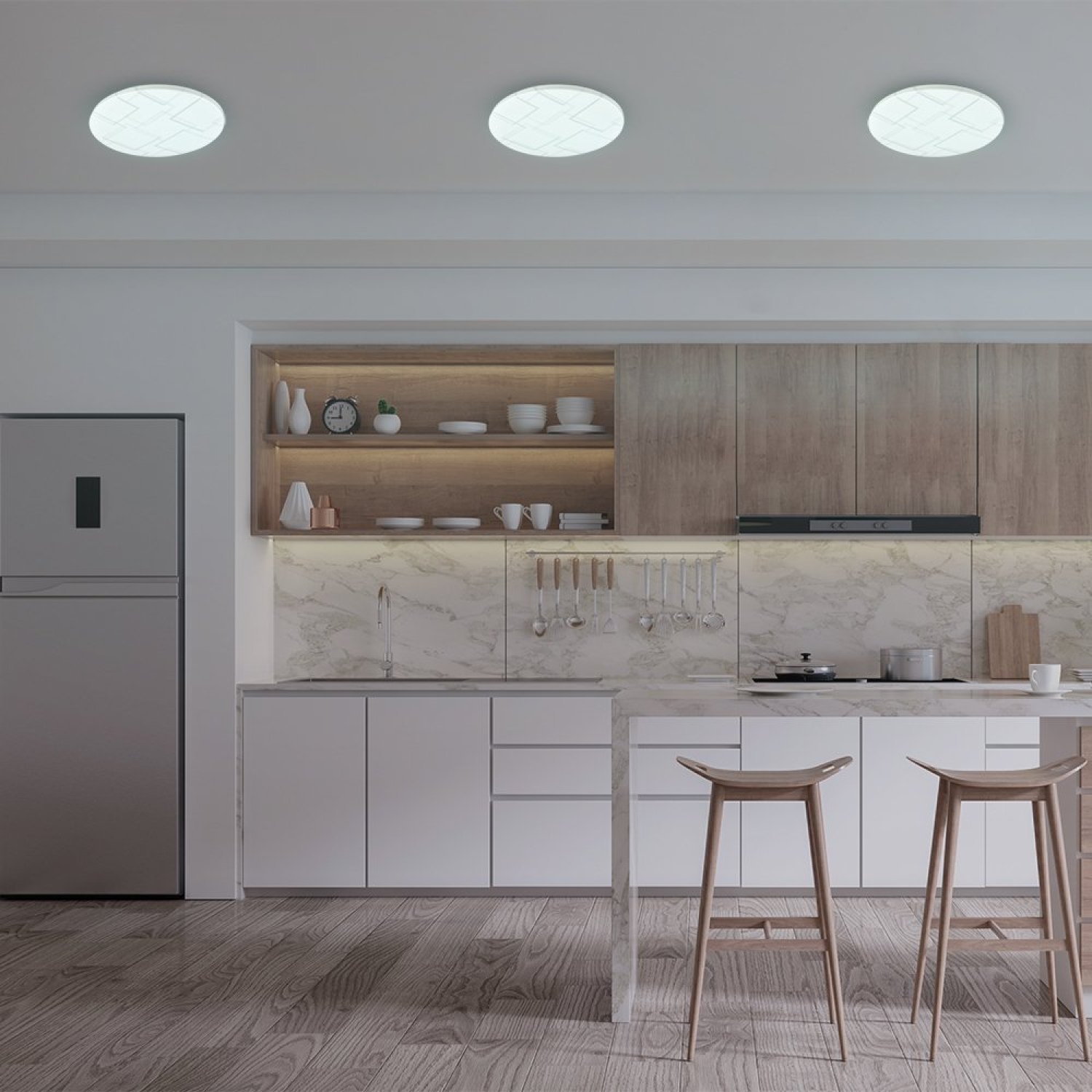 Plafon Led Taschibra Maitê 12w 6500k | MadeiraMadeira