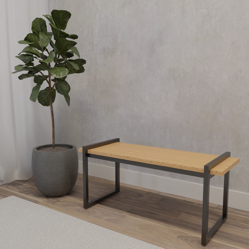 Banqueta Industrial Baixa Zartha Calçadeira | MadeiraMadeira