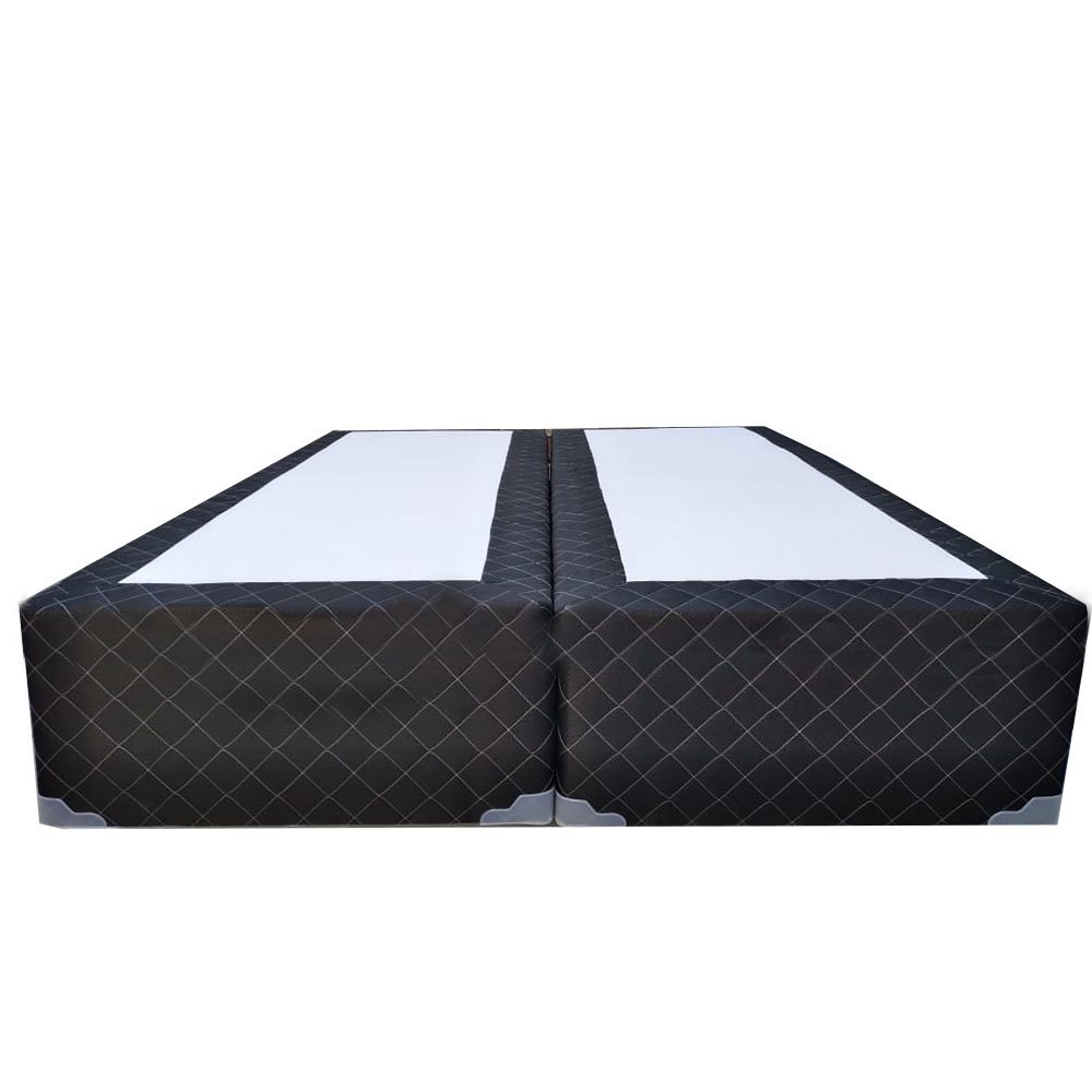 Base Box Casal Bipartido NK Camas Poliéster Preto 40x138x188 ...