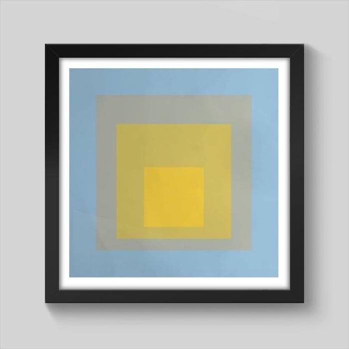 Quadro Geométrico Block by Block Cyam Arts Memphis 30x30cm Moldura ...