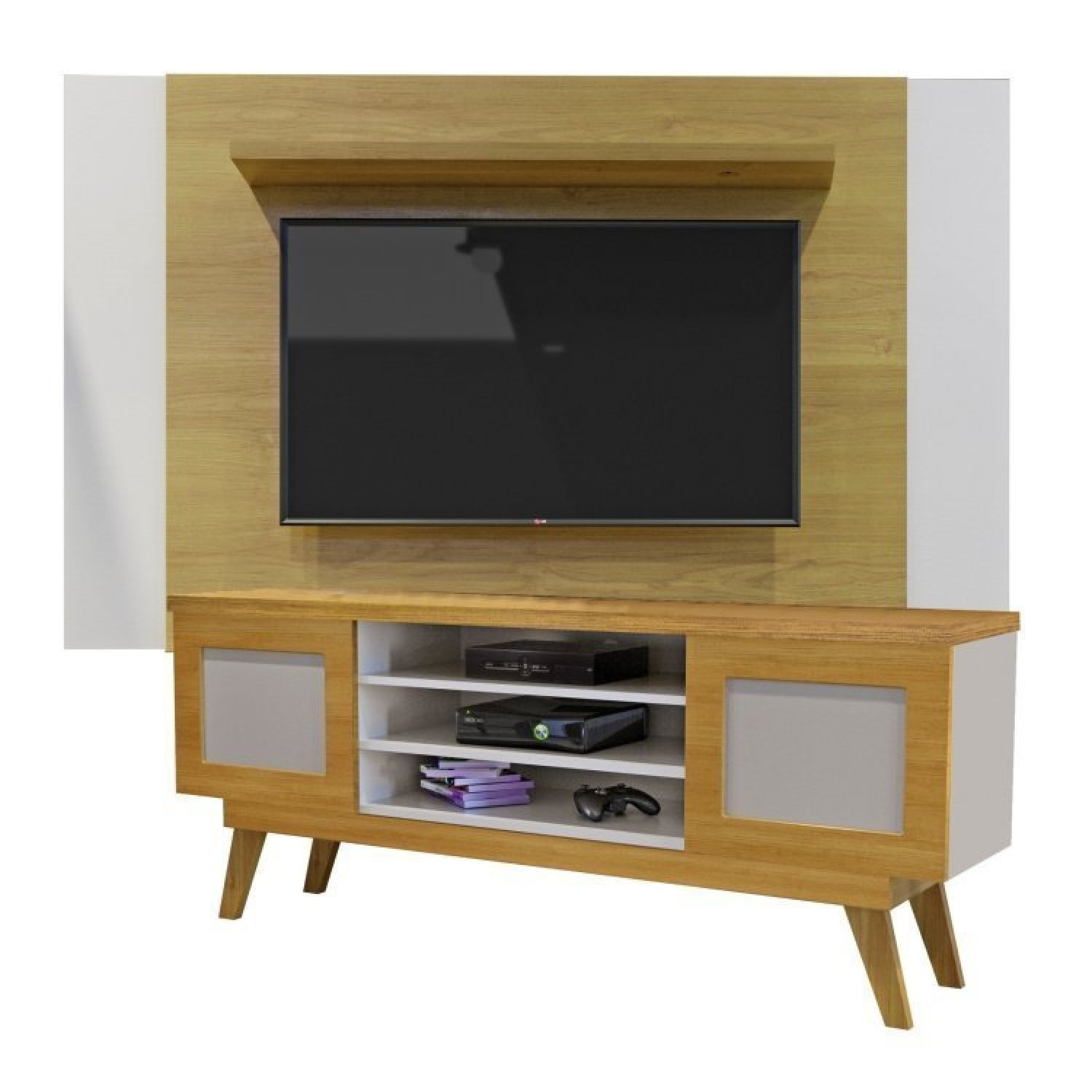 Conjunto Painel para Tv até 50 Polegadas Extensível América e Rack 2 ...