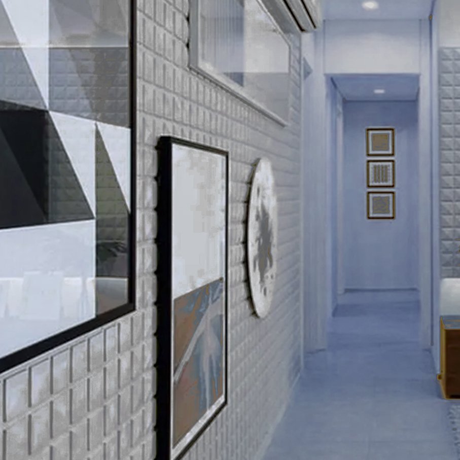 KIT 4 Placas 3D PVC Decoração Revestimento de Parede e Teto (1m² ...