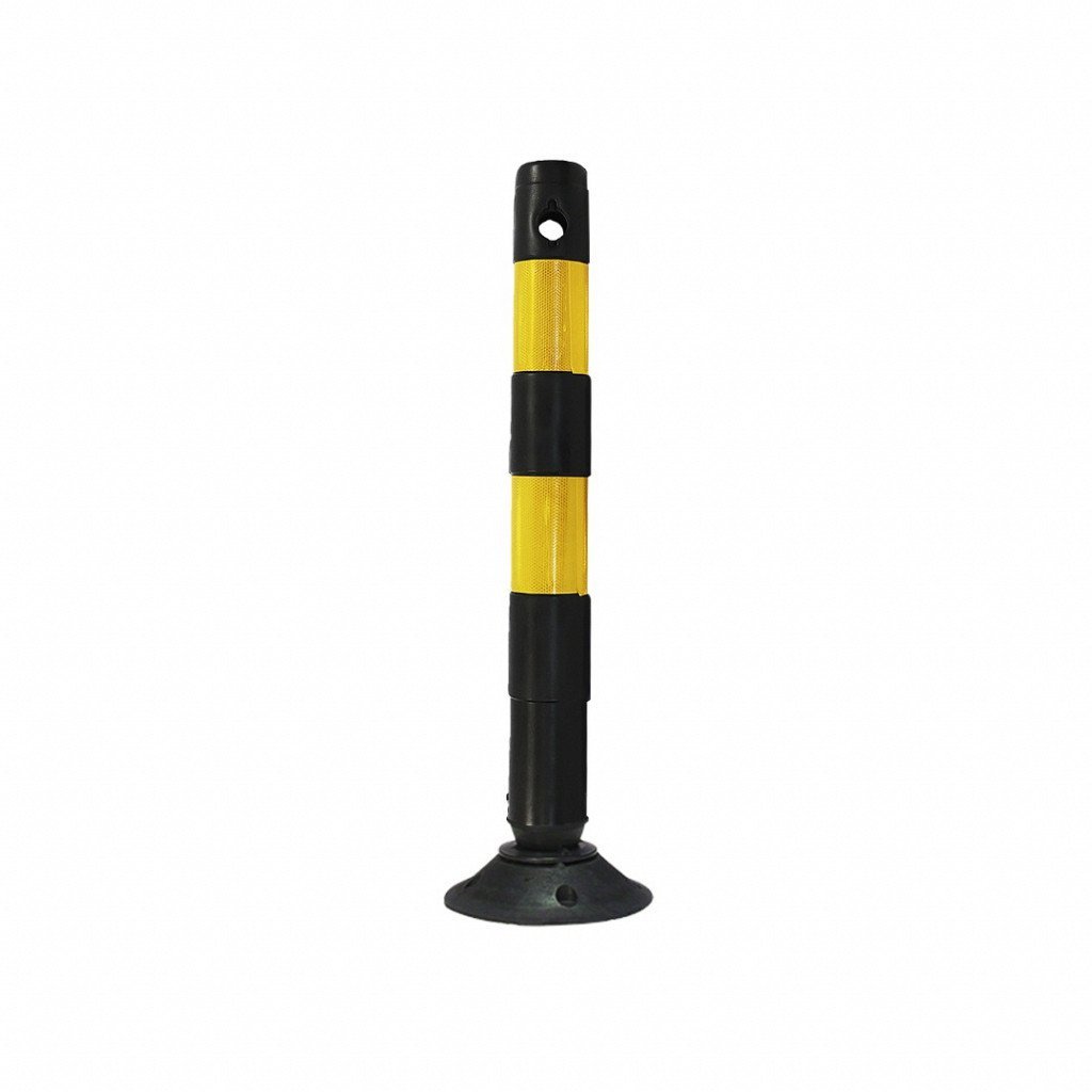Poste Balizador Flexível 94 cm Preto e Amarelo CBL | MadeiraMadeira