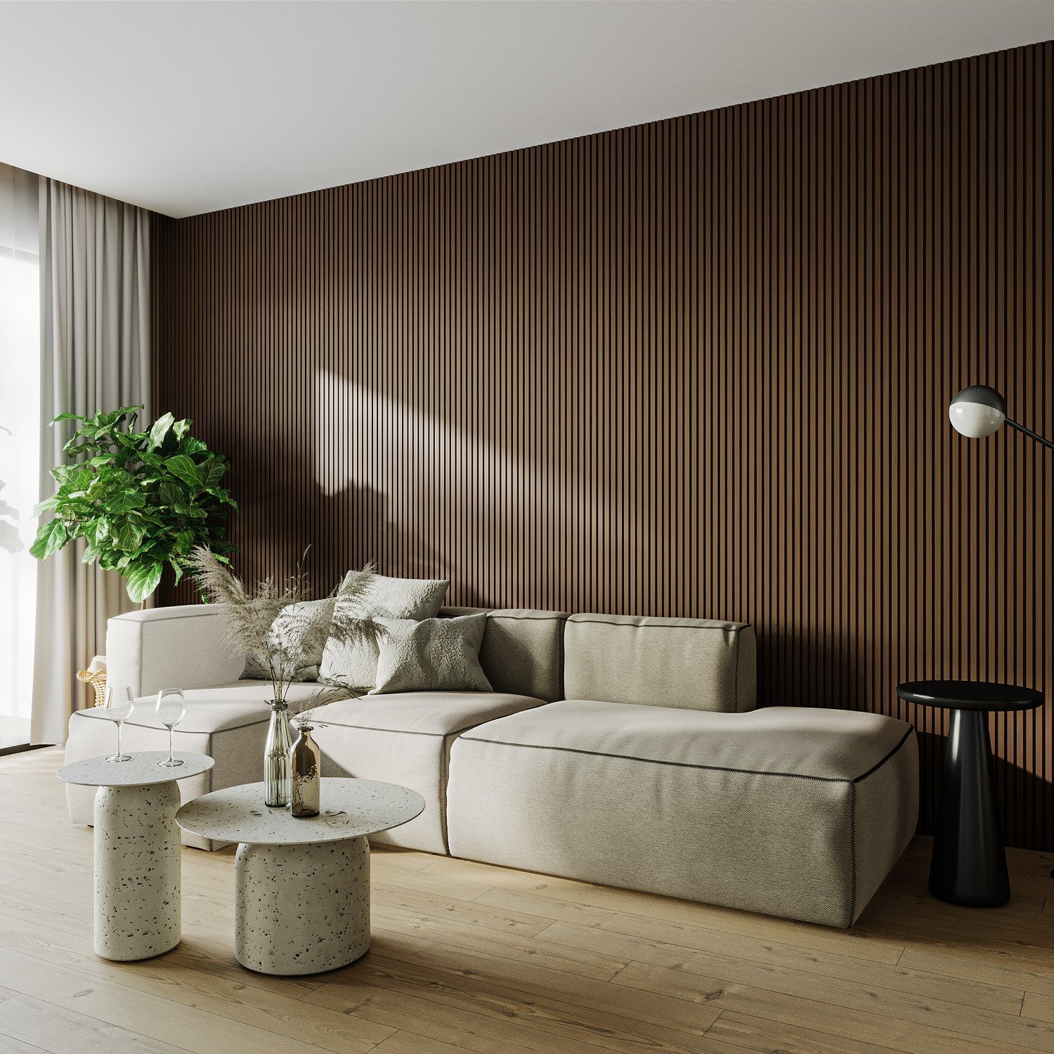 Painel Ripado Flex Gold Lux Canyon Art Mdf Comum 18mm Caixa P | MadeiraMadeira