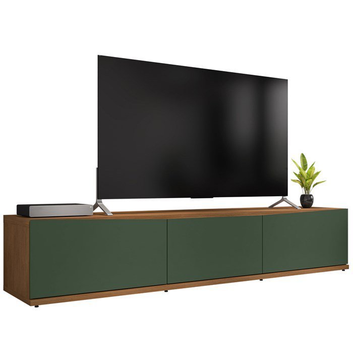 Rack Para Sala 180 cm 011082 Verde Oliva Cedro DCASA | MadeiraMadeira