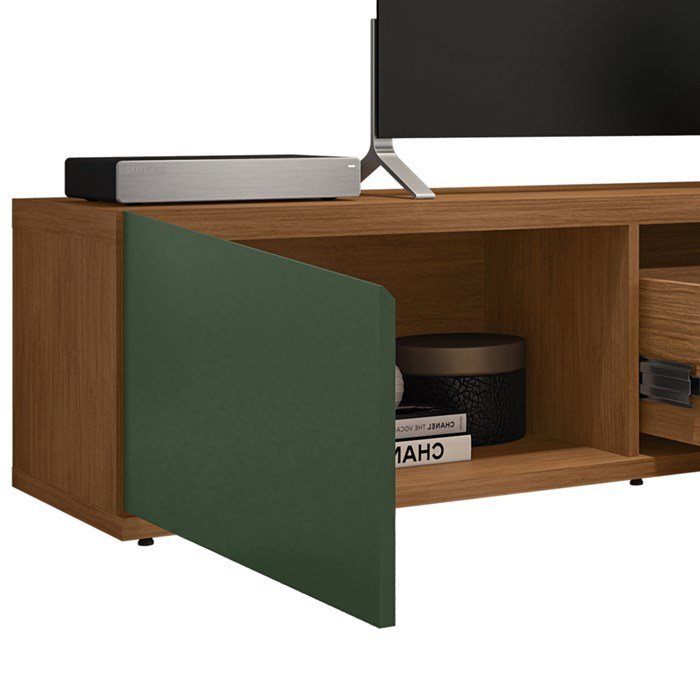 Rack Para Sala 180 cm 011082 Verde Oliva Cedro DCASA | MadeiraMadeira
