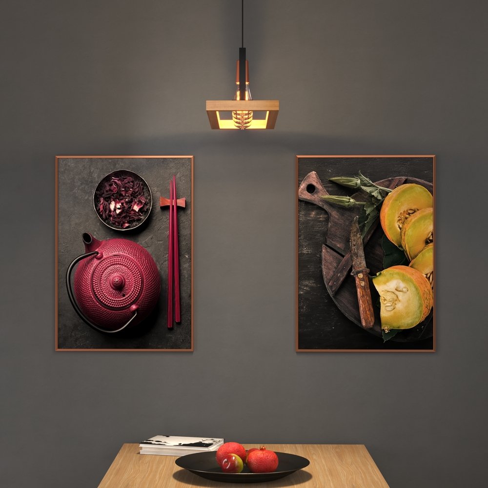 Lustre Pendente Retangular Moderno 62cm | MadeiraMadeira