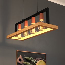 Lustre Pendente Retangular Moderno 62cm | MadeiraMadeira