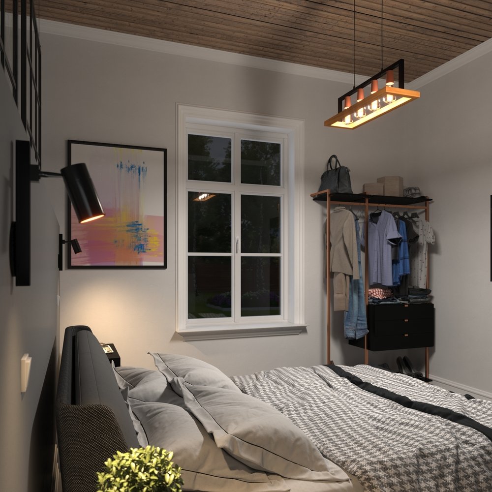 Lustre Pendente Retangular Moderno 62cm | MadeiraMadeira