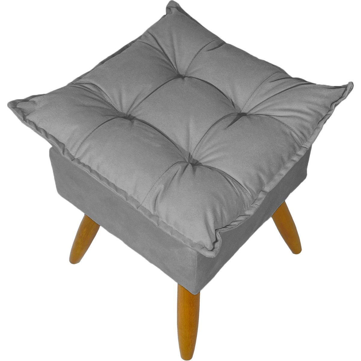 Puff Banqueta Para Sala De Estar Confortável Alice Hexagonal Suede ...