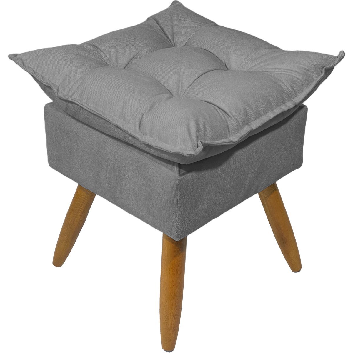 Puff Banqueta Para Sala De Estar Confortável Alice Hexagonal Suede ...