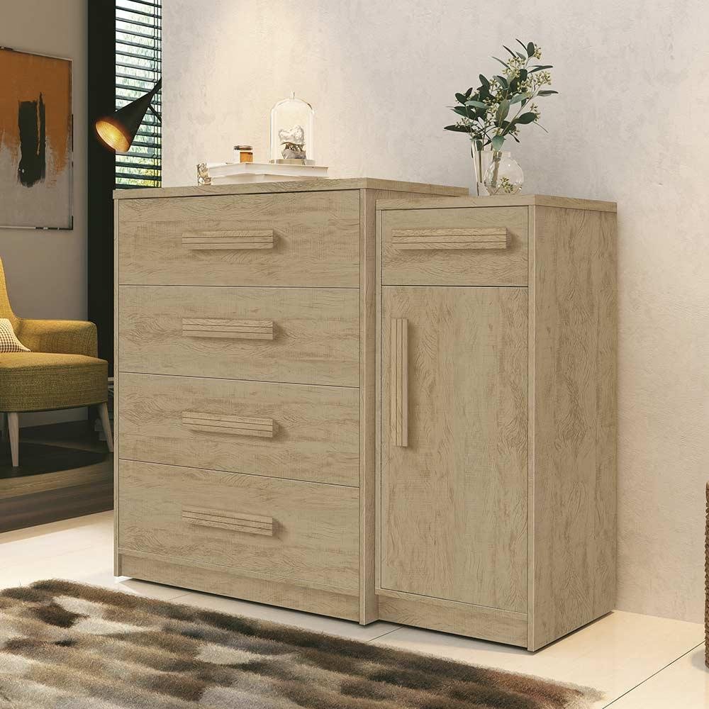 Cômoda MDF Eis Teca Fênix | MadeiraMadeira