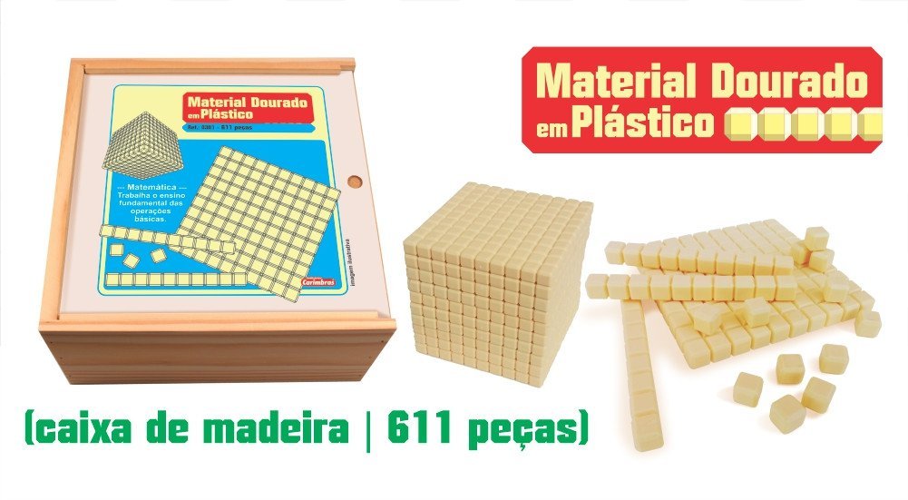 Material Dourado 611 Pçs Em Plástico Educativo Pedagógico Carimbras Ref ...