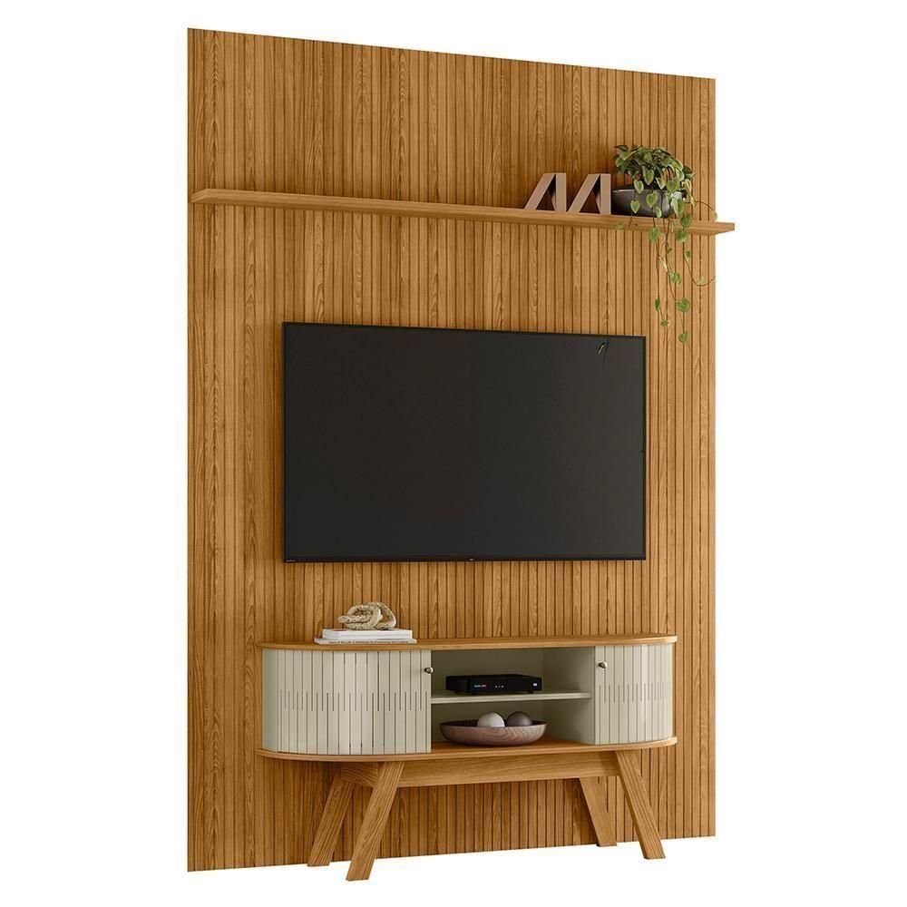 Rack Bancada com Painel Silverstone Cumaru/opala para Tv até 75 ...