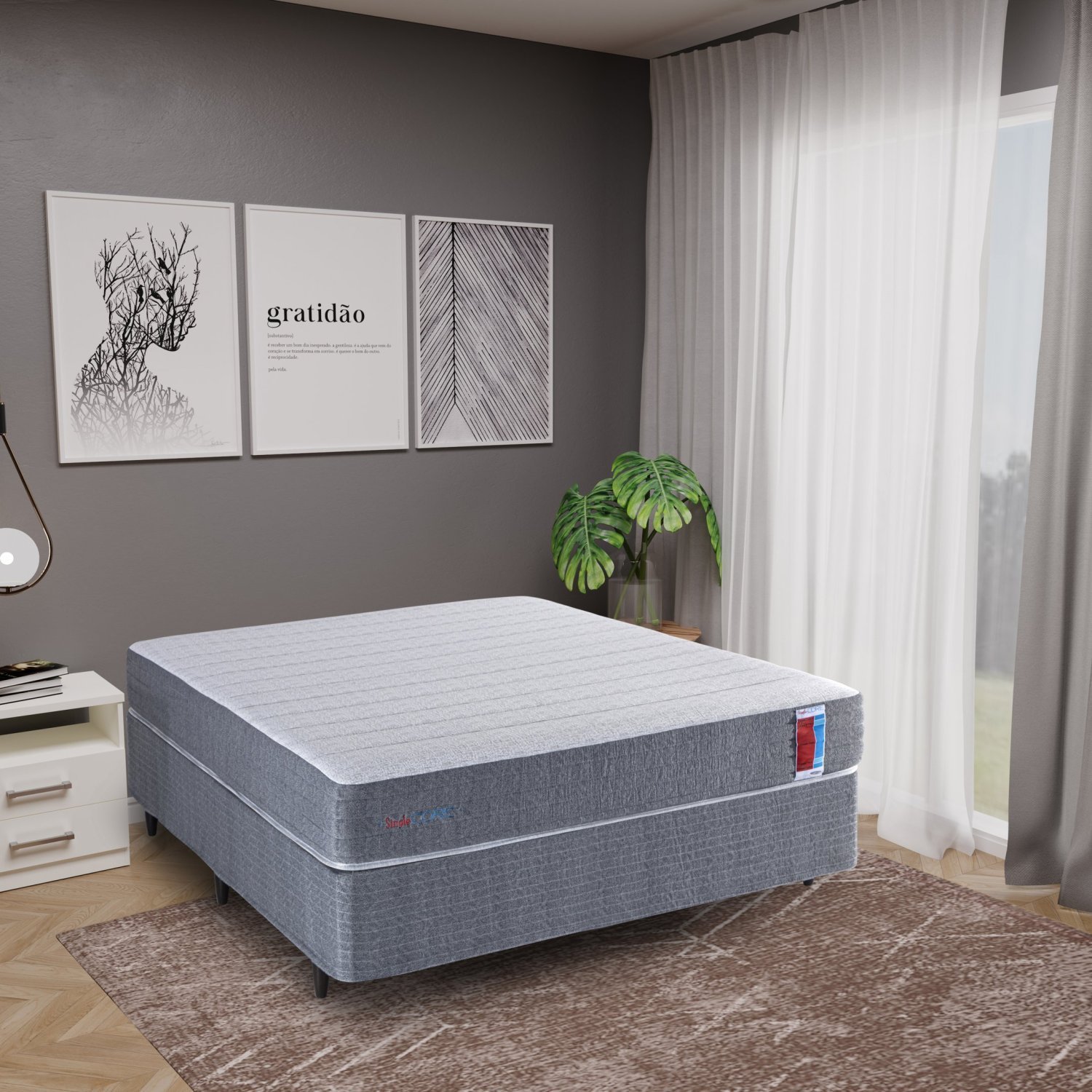 Colchão Queen Enrolado Espuma 158cm Singlecore | MadeiraMadeira