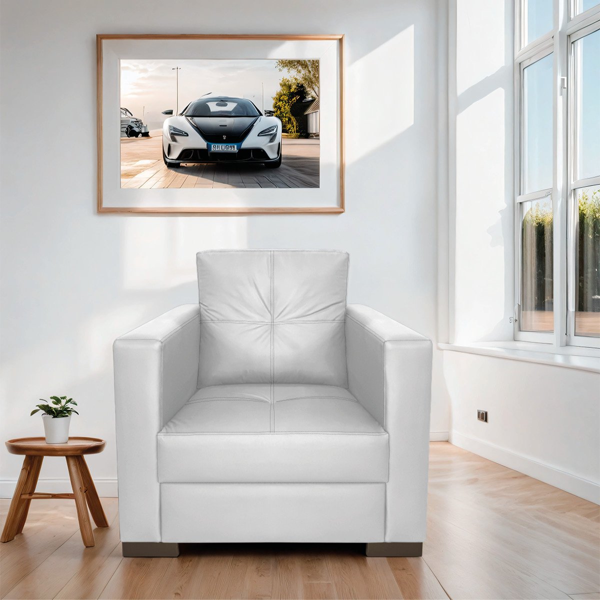 Poltrona Decorativa Montenegro Sintético com Linha - Doce Sonho Móveis ...
