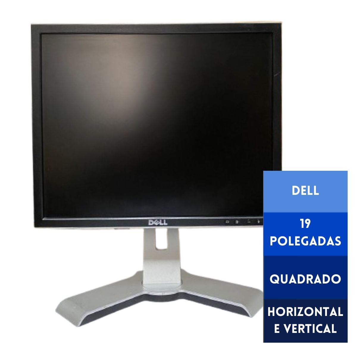 Monitor Dell 19 Polegadas Quadrado Dvi Vga Usb-b Usb Horizontal e Vertical | 1908fp | MadeiraMadeira