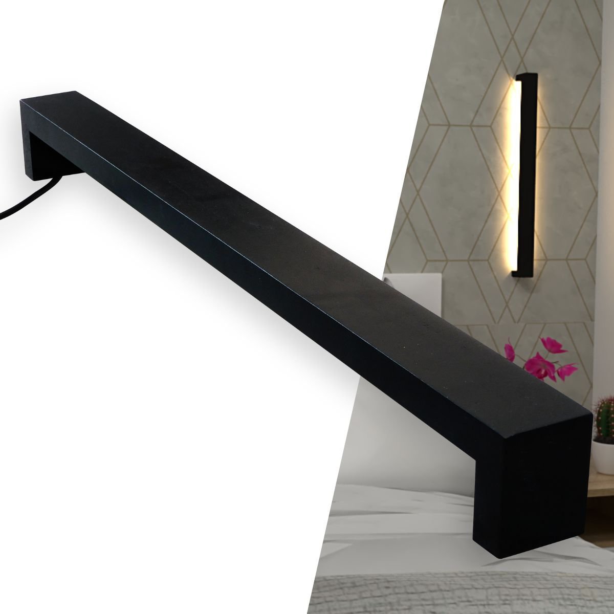 Arandela Fit Slim Externa Interna Luminaria de Parede - LED 110V Branco Quente | MadeiraMadeira