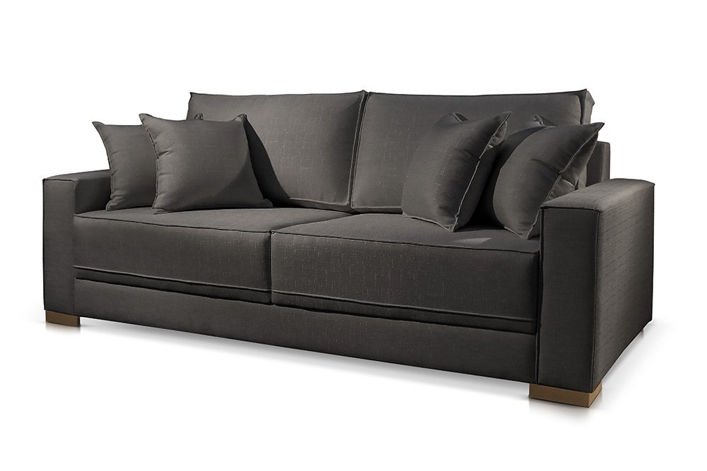 Sofá Living Marion Linho Preto 13T 2m | MadeiraMadeira