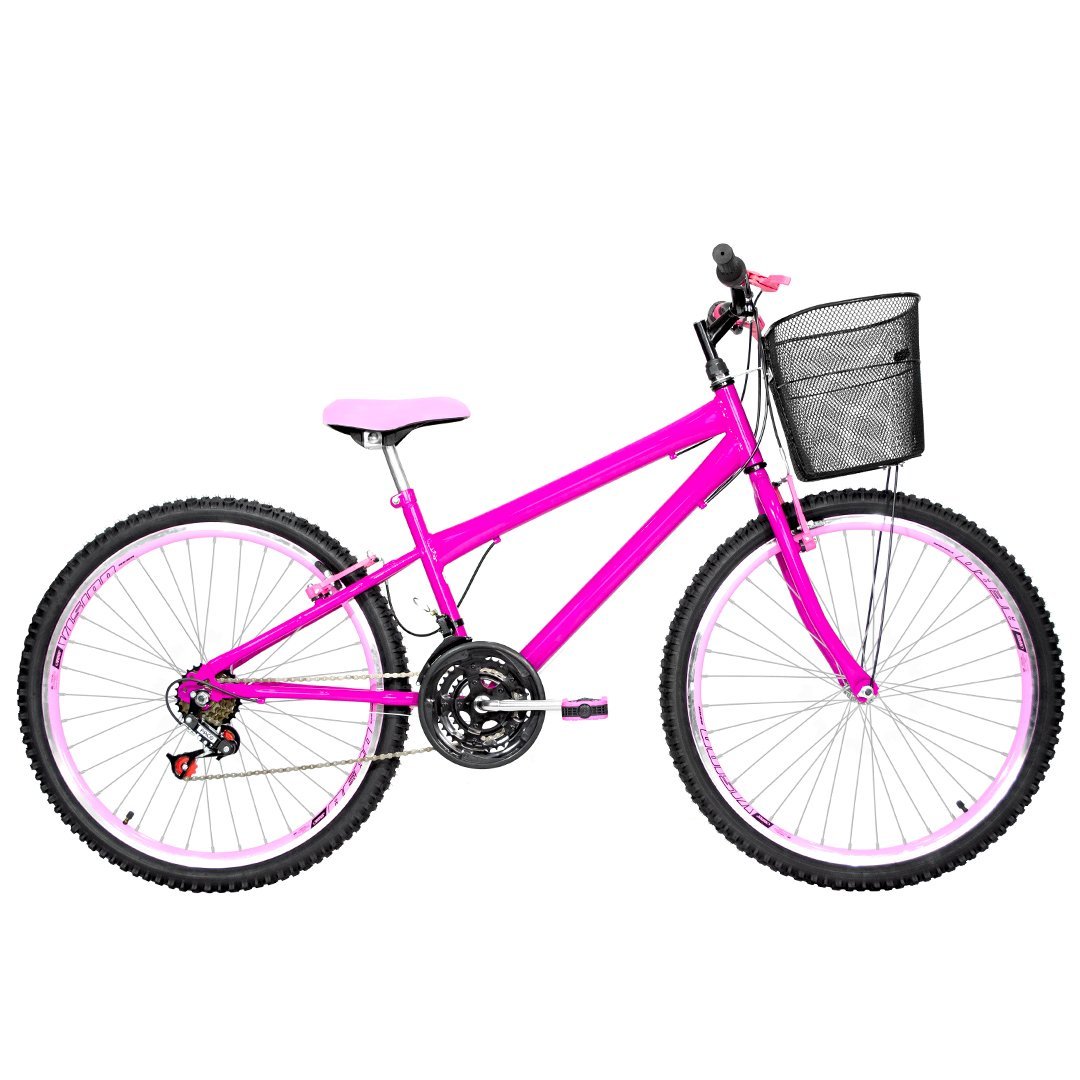 Bicicleta Feminina Aro 26 Rbx Aero 18 Marchas FlexBikes Pink e Rosa ...