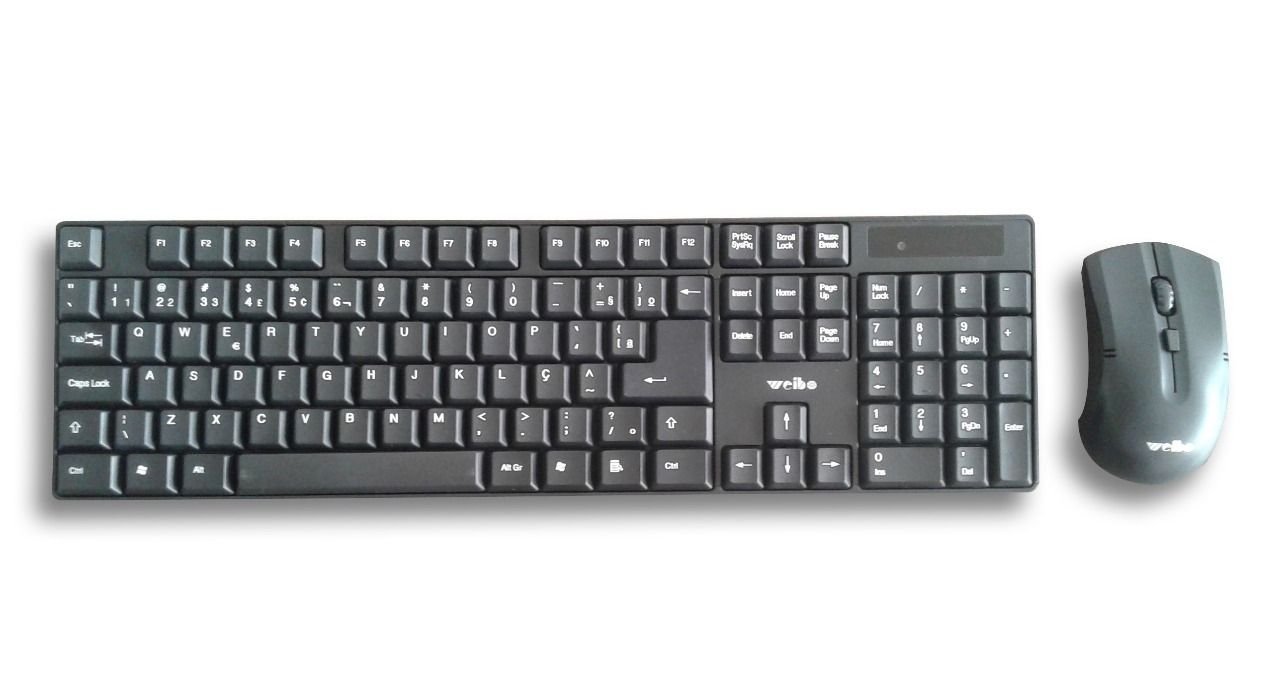Teclado e Mouse wireless - Weibo WB 8033 | MadeiraMadeira