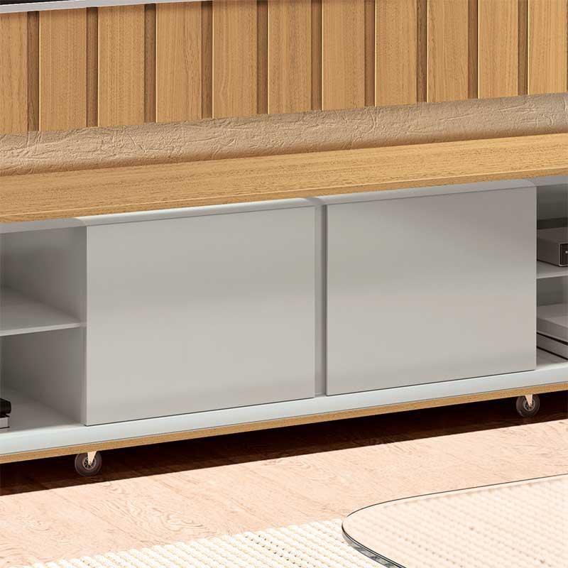 Rack Para TV Grande 260cm 75 Polegadas Thor 2.6 EDN Freijo/Fendi | MadeiraMadeira