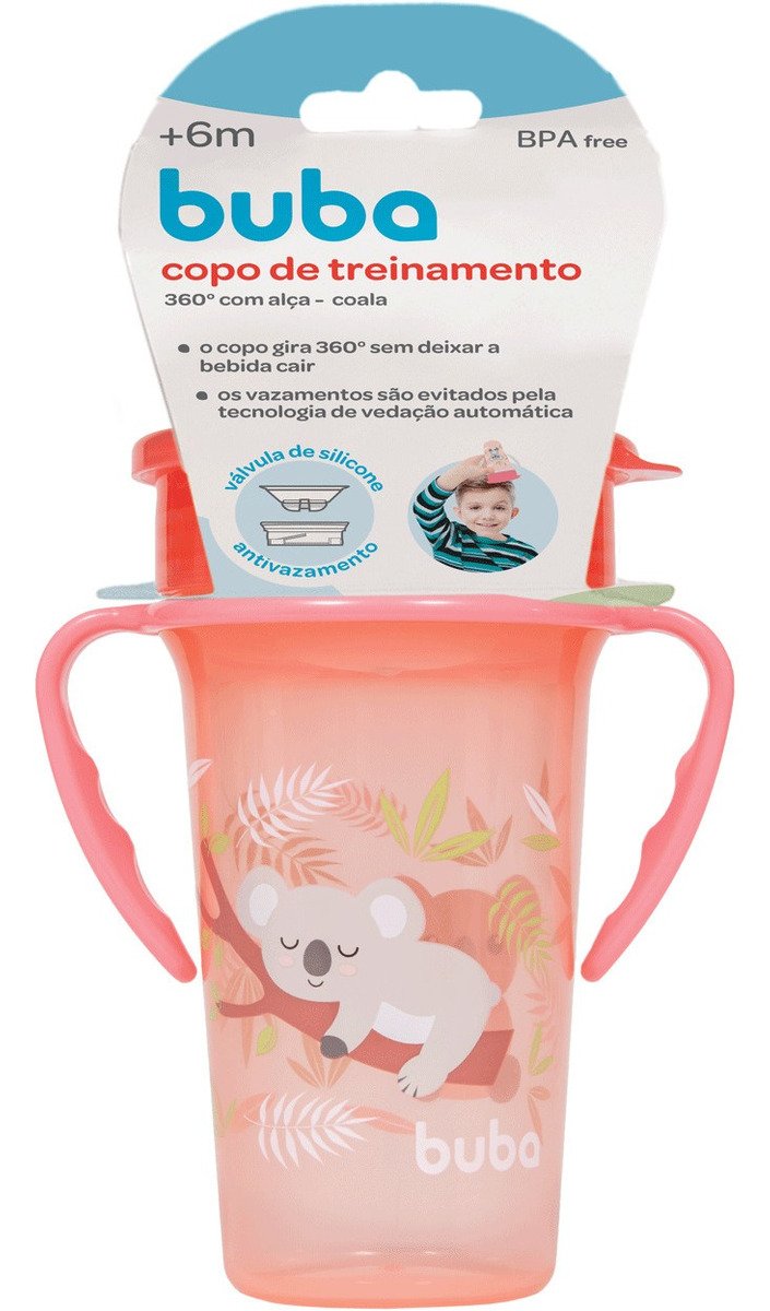 Copo Treinamento Bebe Copo 360 Copo Infantil Buba Nao Vaza - 11837-COALA | MadeiraMadeira