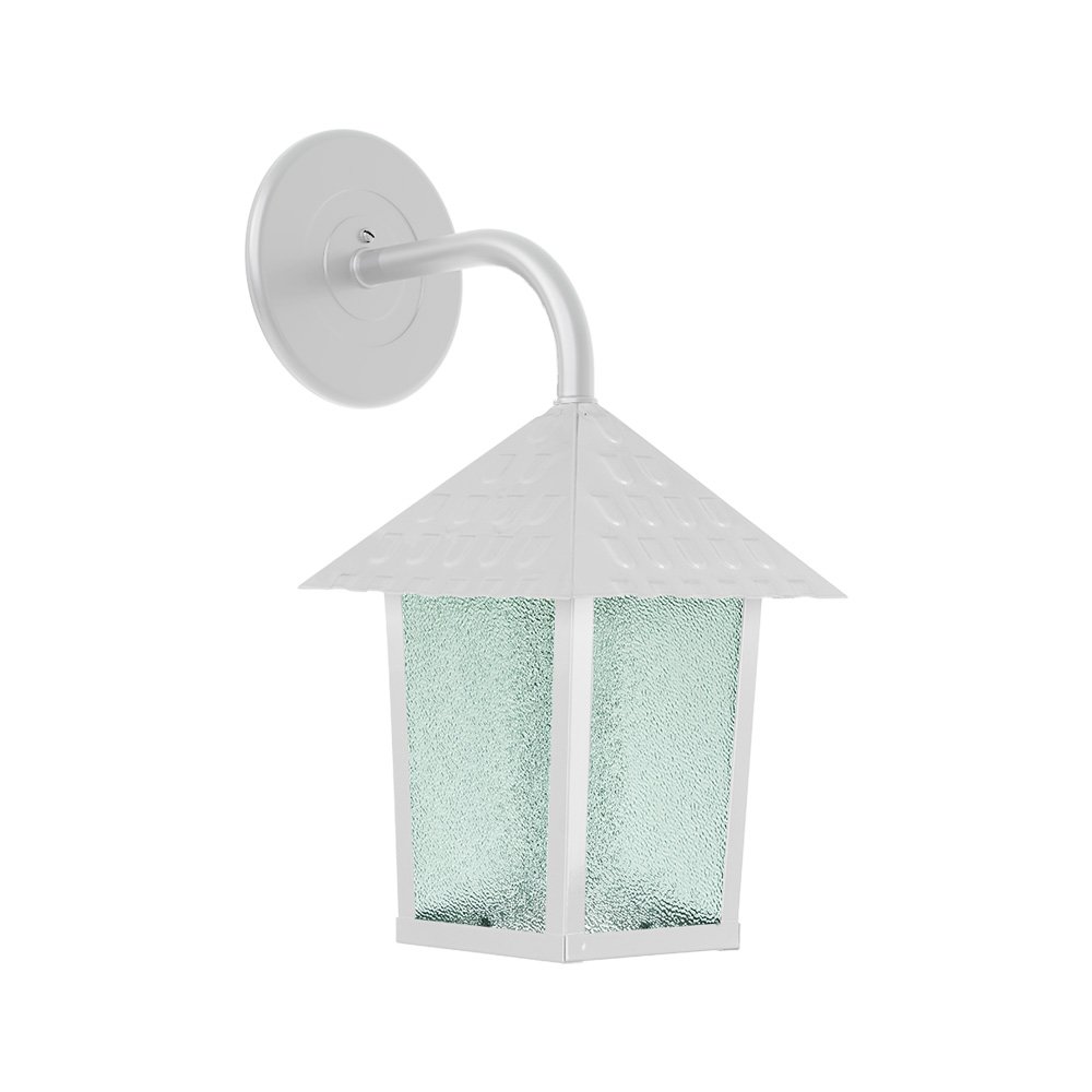 Arandela Blumenau Colonial Quadrada Vidro Pontilhado E27 Bivolt Branco ...