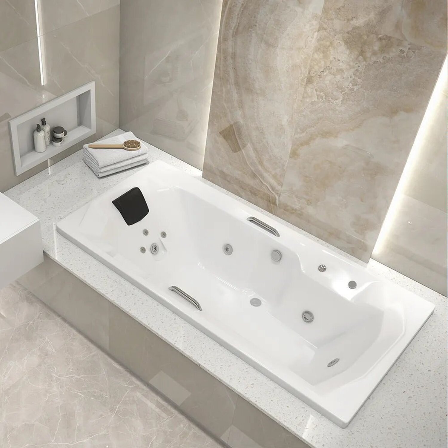 Banheira de Hidromassagem Prima Gran Luxo 150x90x46cm - P2 - 110v - sem Aquecedor | MadeiraMadeira