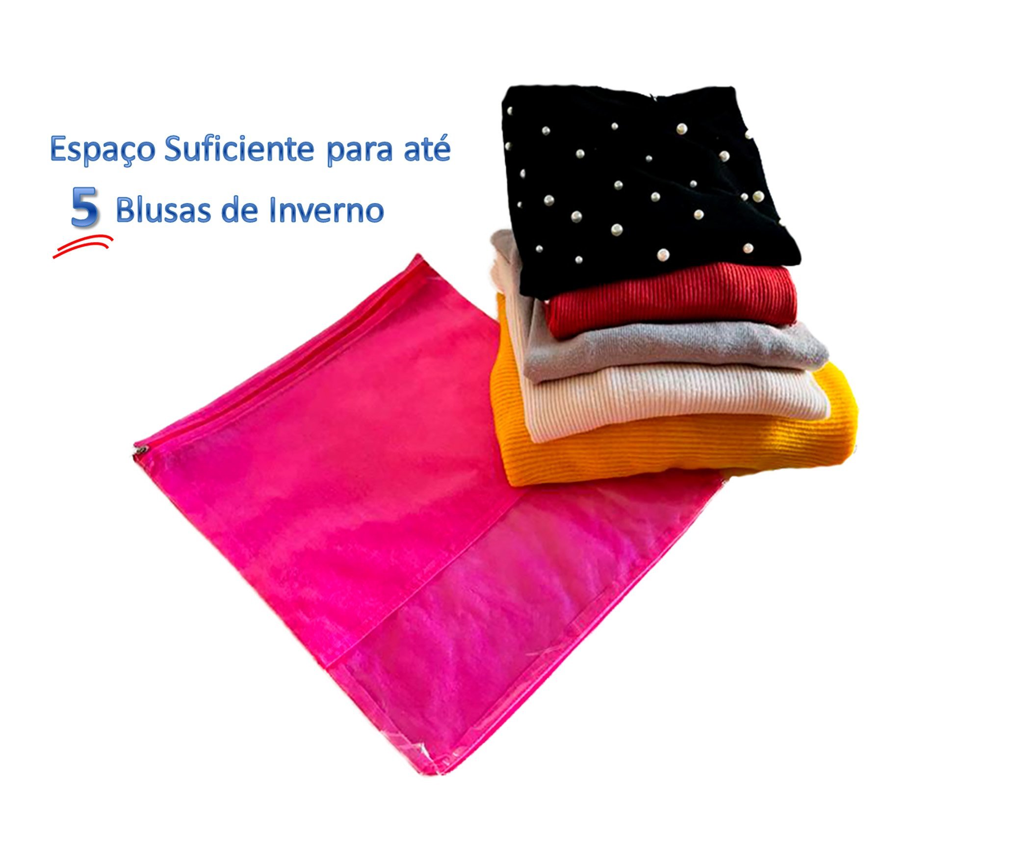 Sacos Tnt Para Guardar Roupas Com Visor E Zíper Kit 20 Unid.:Pink ...