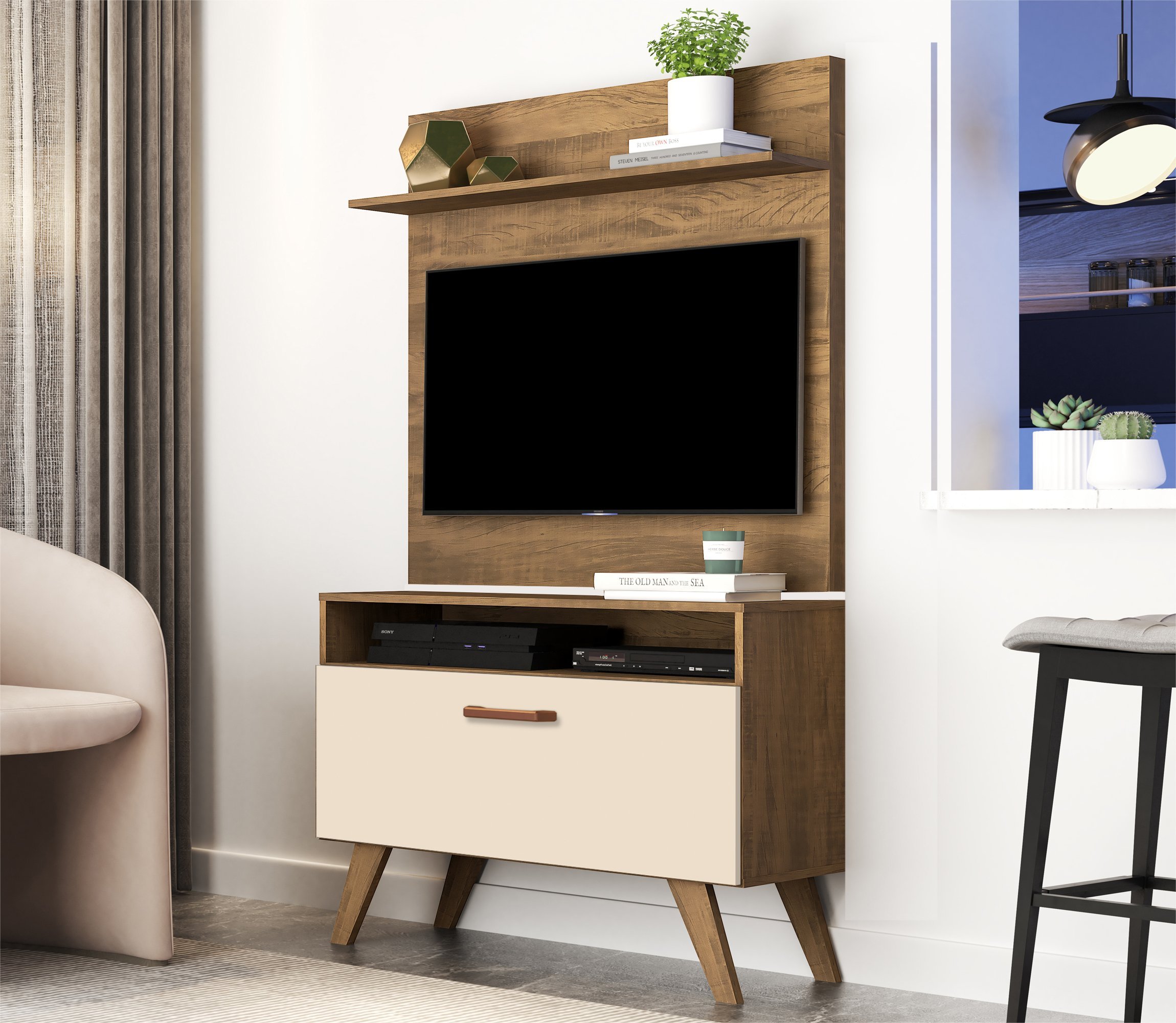Home compacto para tv de 32 polegadas pequenos espaços | MadeiraMadeira