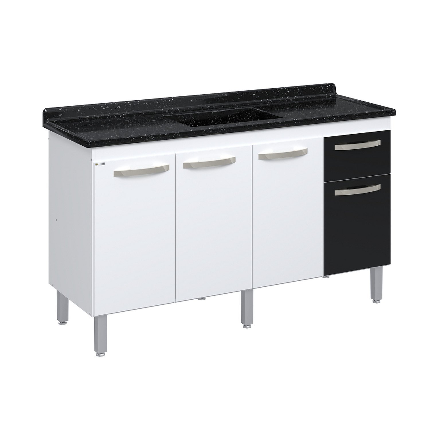 Balcão de Cozinha 3 Portas e 1 Gaveta 143cm | MadeiraMadeira