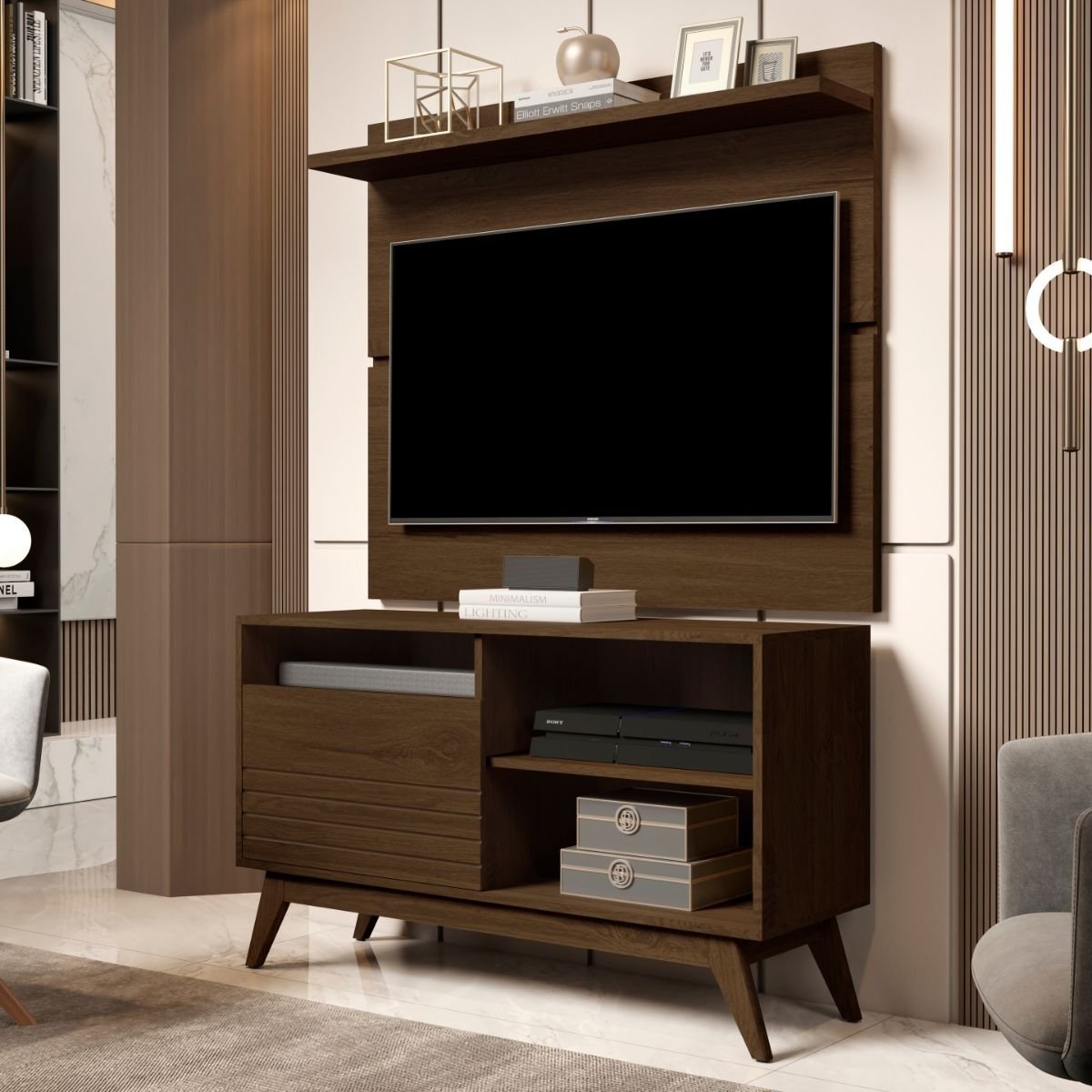 Rack com Painel para Sala Televisão até 32 Polegadas - Mod.2050 ...