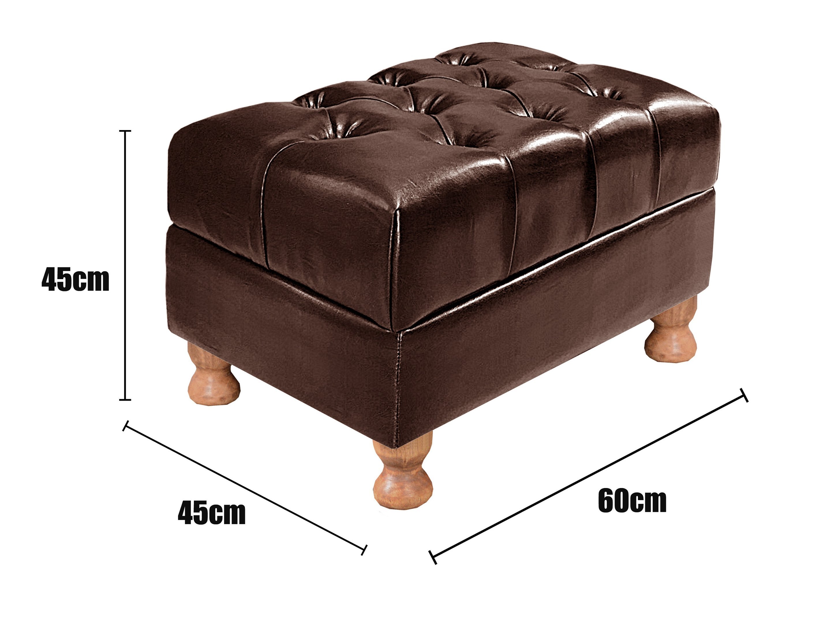 Poltrona com Puff Decorativo Chesterfield Capitonê Dom Pedro | MadeiraMadeira