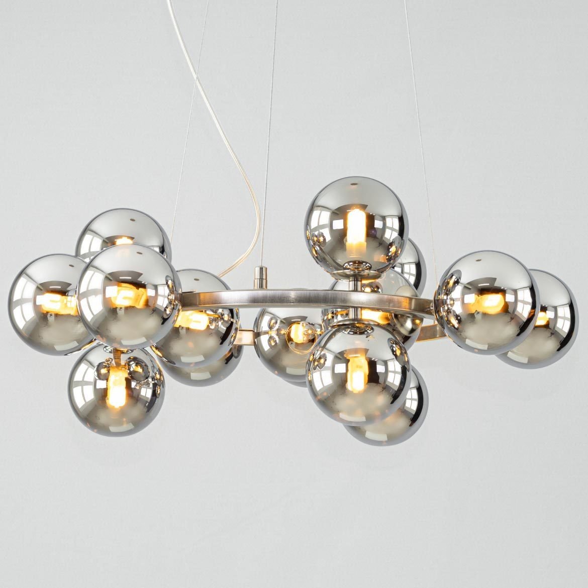 Pendente Halo Nickel JO004NK Globos Bella + 15 LED G9 BF ST2239 ...