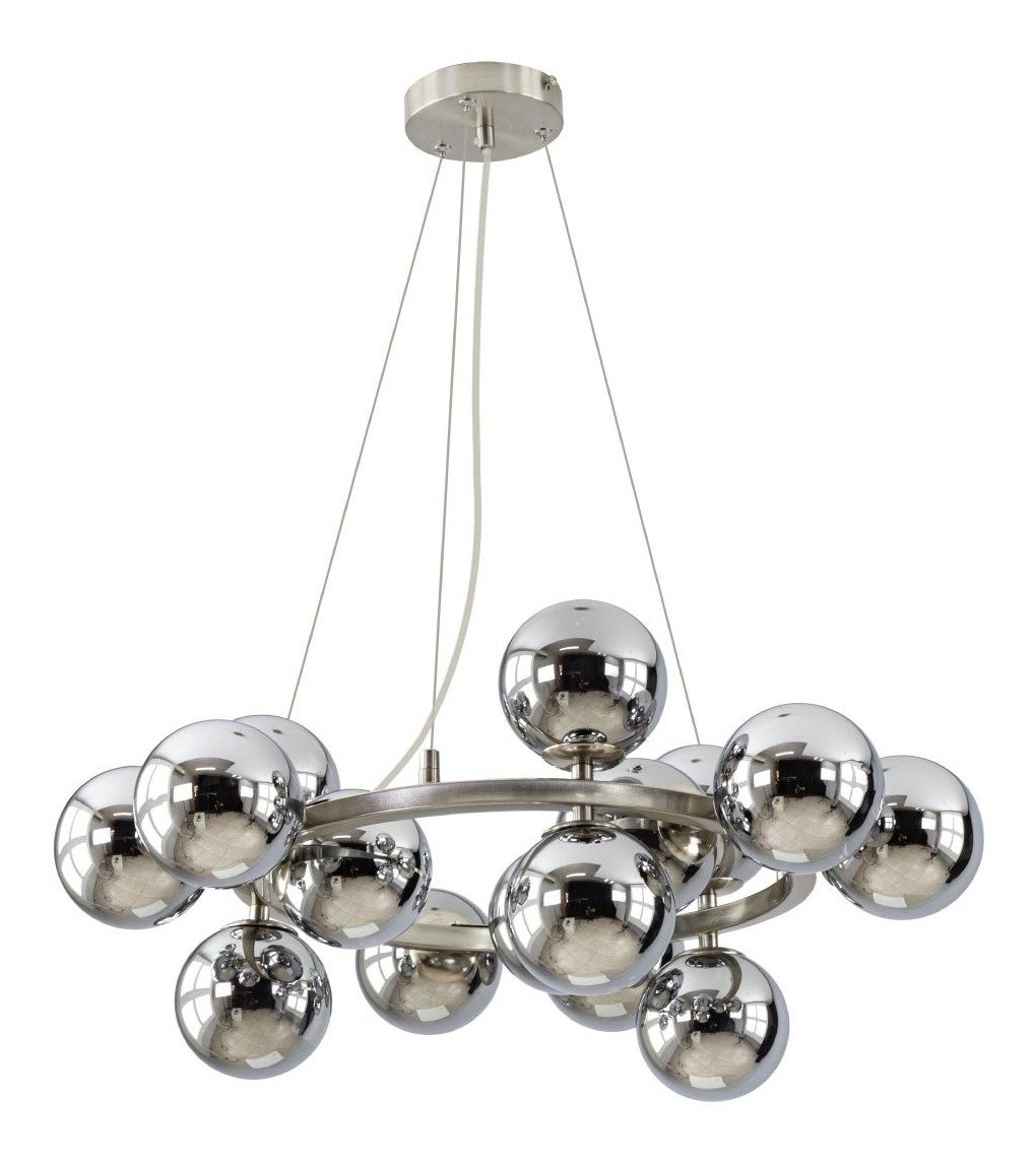 Pendente Halo Nickel JO004NK Globos Bella + 15 LED G9 BF ST2239 ...