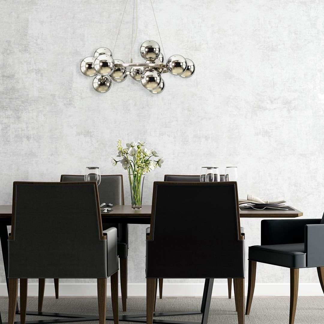Pendente Halo Nickel JO004NK Globos Bella + 15 LED G9 BF ST2239 ...