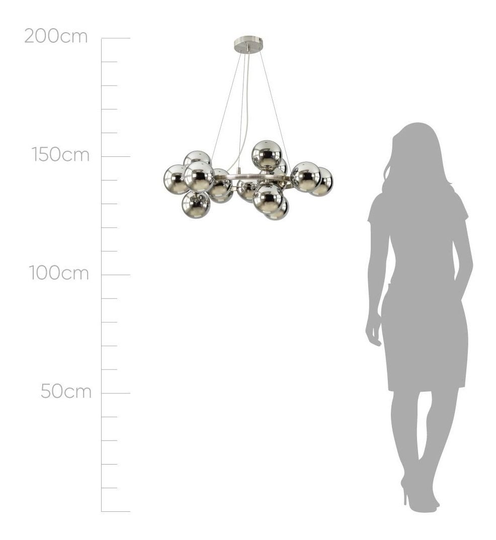 Pendente Halo Nickel JO004NK Globos Bella + 15 LED G9 BF ST2239 ...