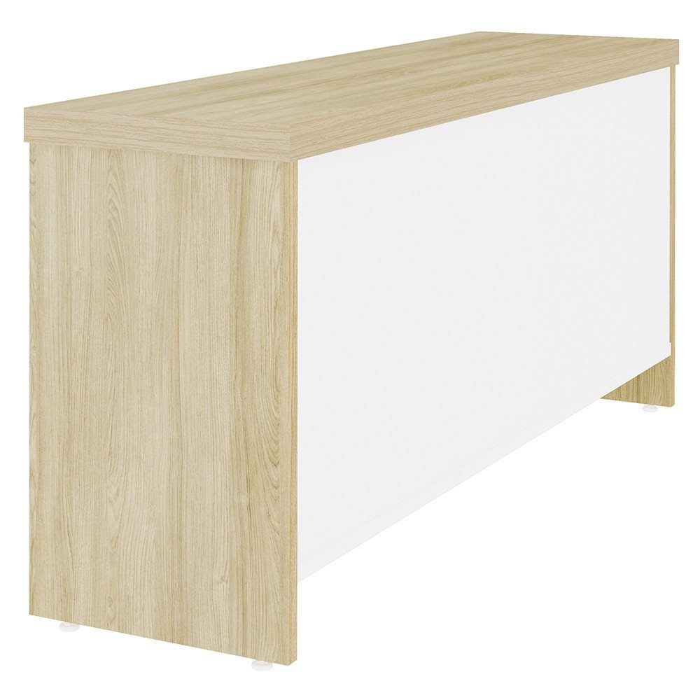 Balcão para Escritório 160cm 2 Portas 3 Gavetas Corp A06 Carvalho ...