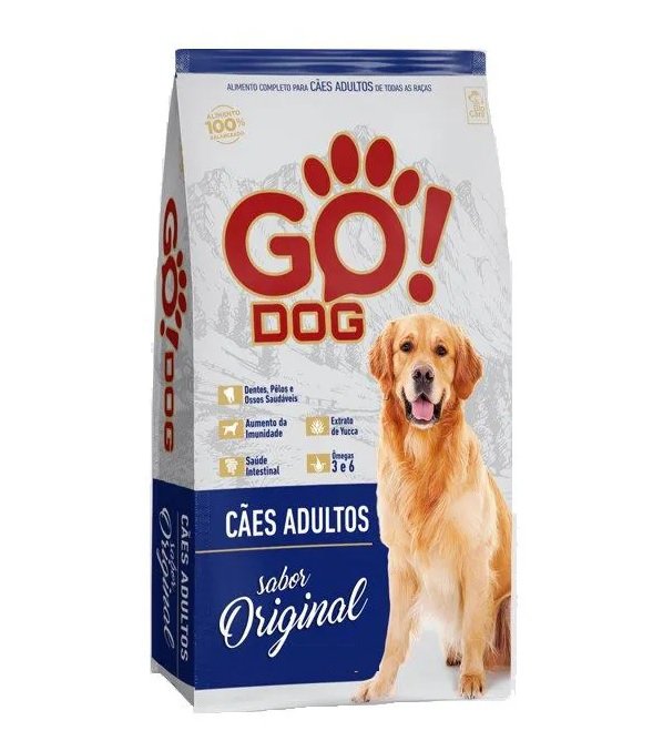 Ração Go Dog Original Cães Adultos - 25kg | MadeiraMadeira