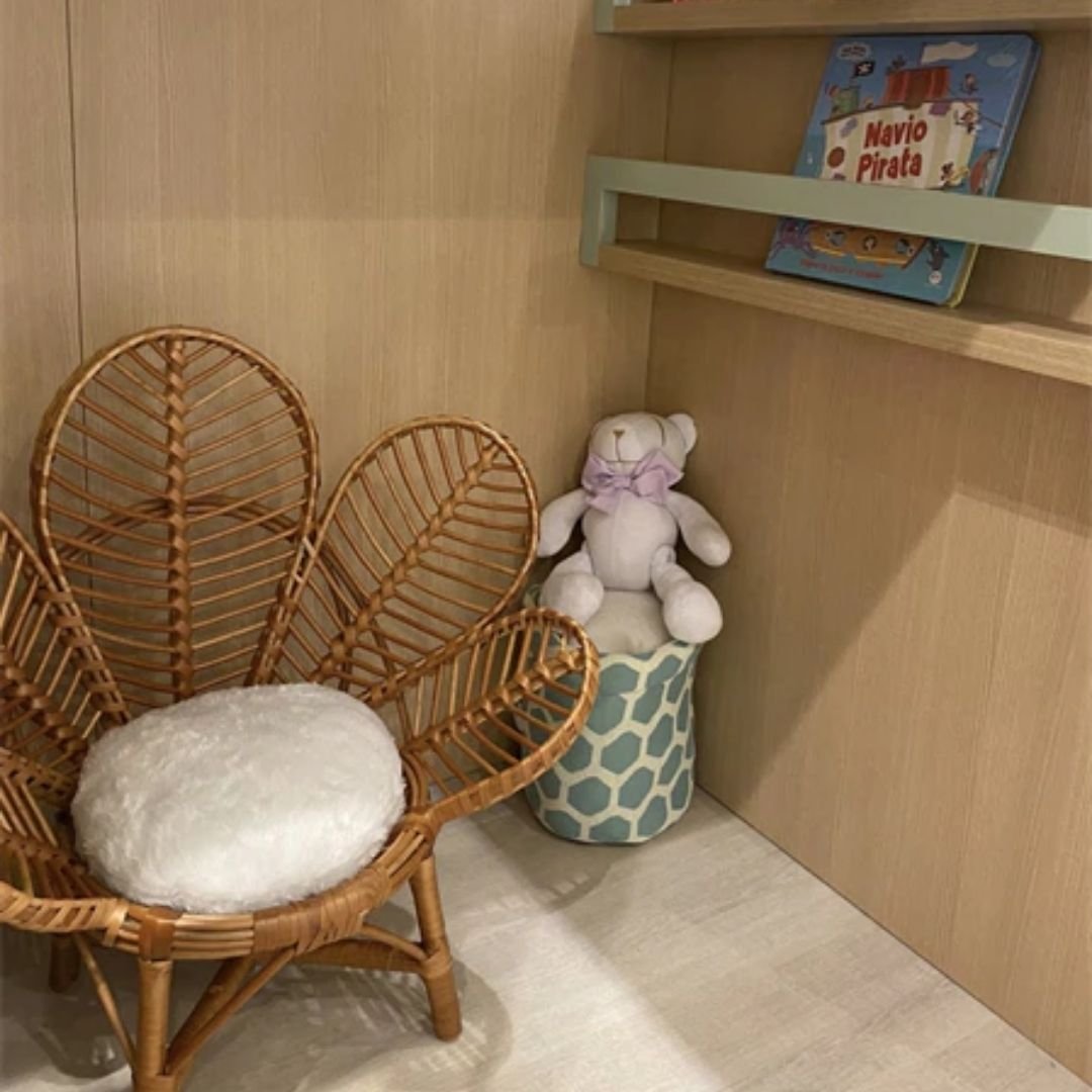 Cadeira Pétala Florzinha Vime Infantil Folha ARRIVO MOBILE | MadeiraMadeira
