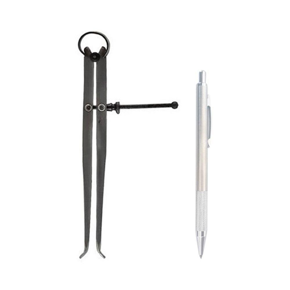 Kit Compasso Interno - Med. 200mm/8' + Riscador | MadeiraMadeira