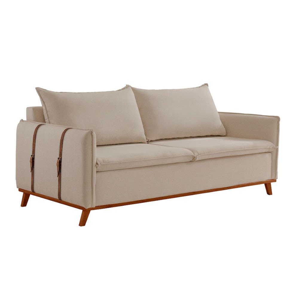 Sofá Fixo Living Argos 2,00m 03 Lugares Txr | MadeiraMadeira