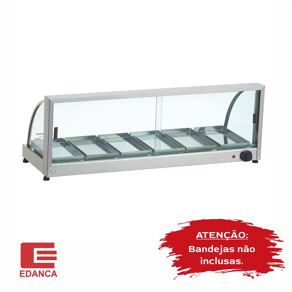 Estufa Salgados Vitrine Curva Ouro EO6 - Gelo X - Edanca | MadeiraMadeira