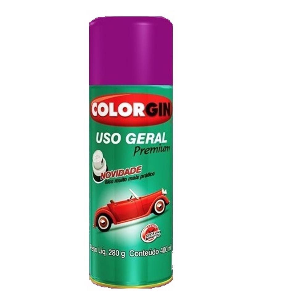 Tinta Spray Roxo Dakar 400ml 56011 Premium Colorgin com 6 Unid ...