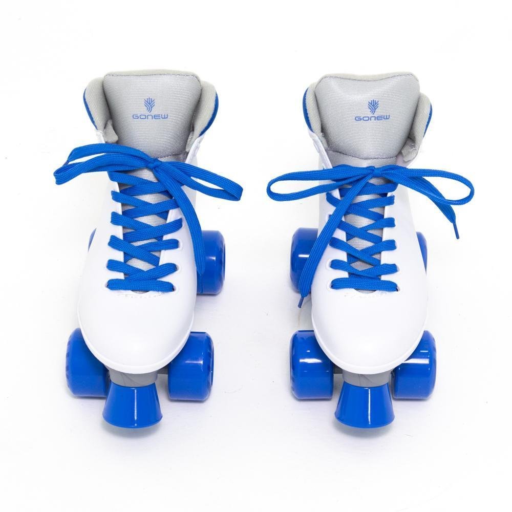 Patins Go Quad Basic Rolamento 608Zz Bel Bco E Azul - 38 | MadeiraMadeira