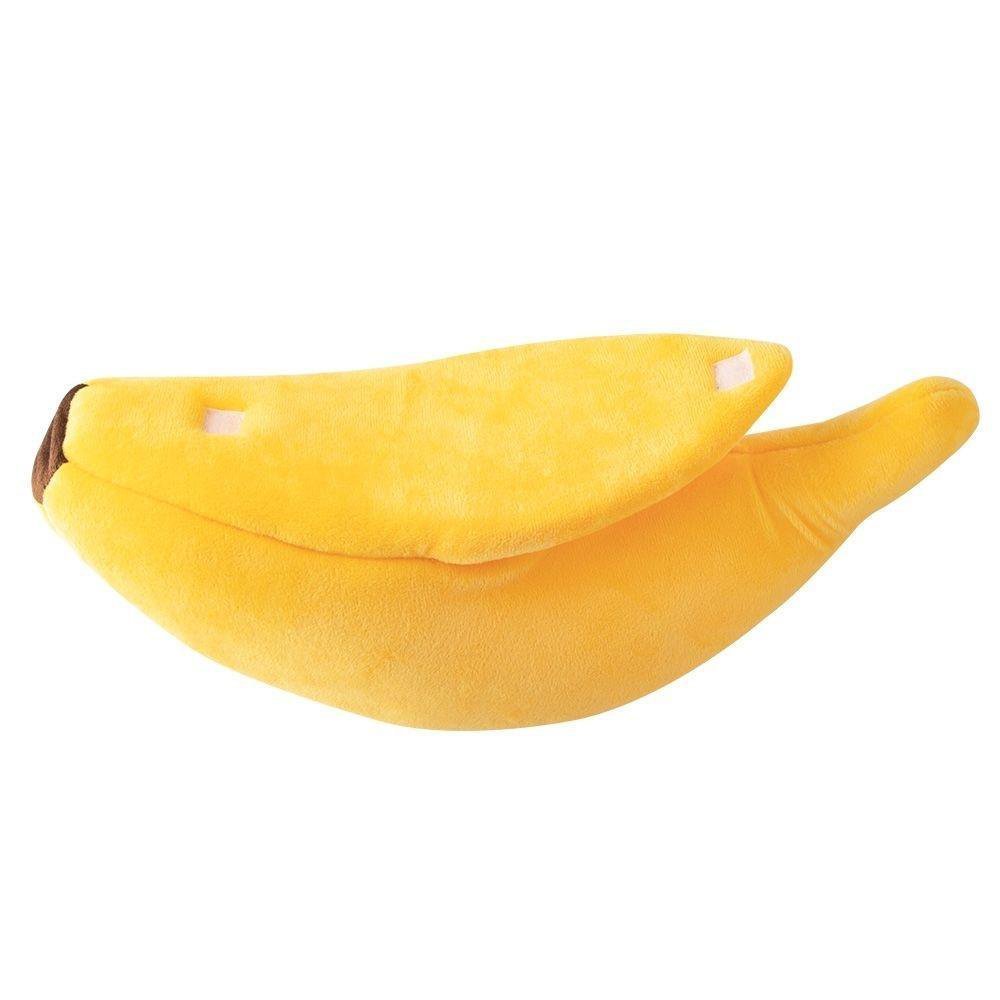 CAMA PET BANANA PELUCIA CASINHA GATO 40CM PORTATIL ALMOFADA 40CM ...